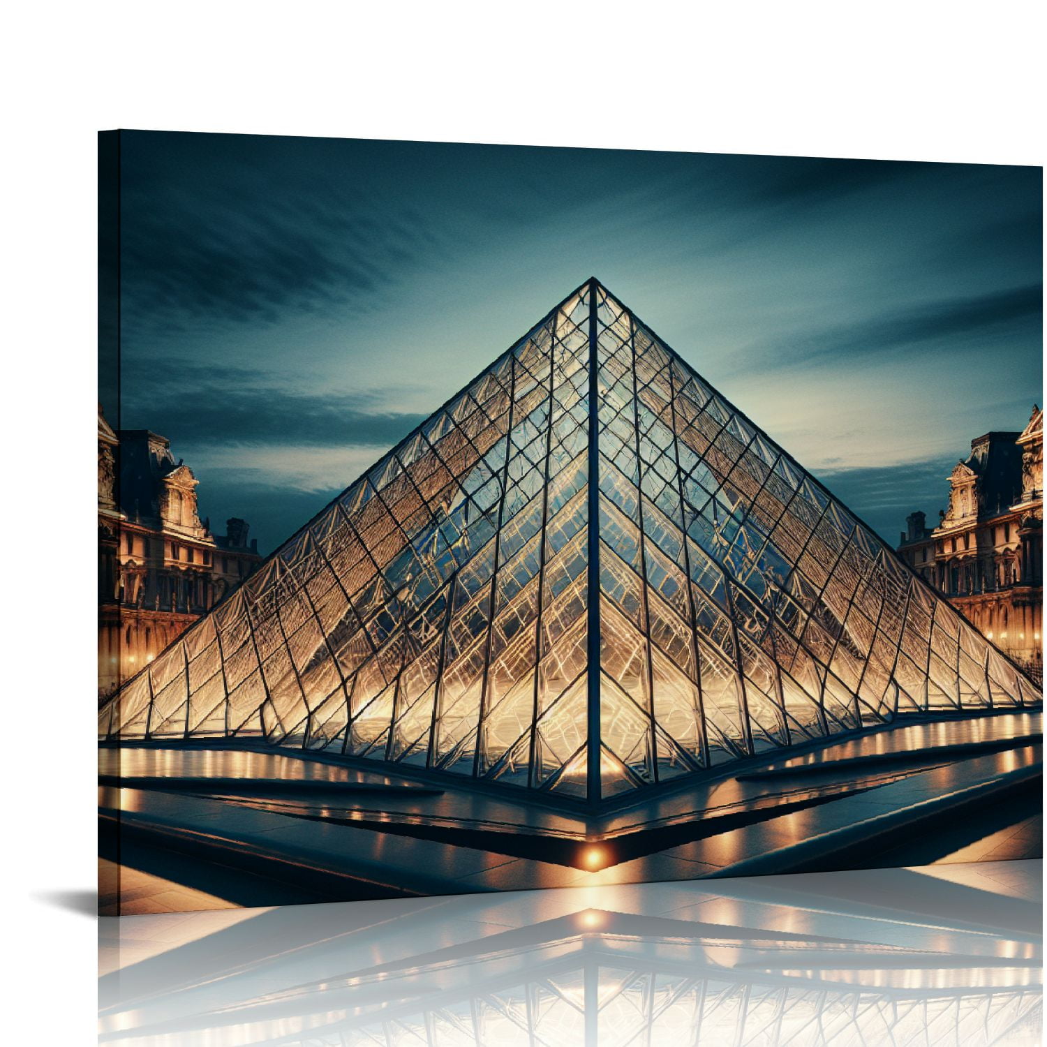 Nawypu Paris Canvas Wall Art Louvre Pyramid Home Decor Prints - Walmart.com
