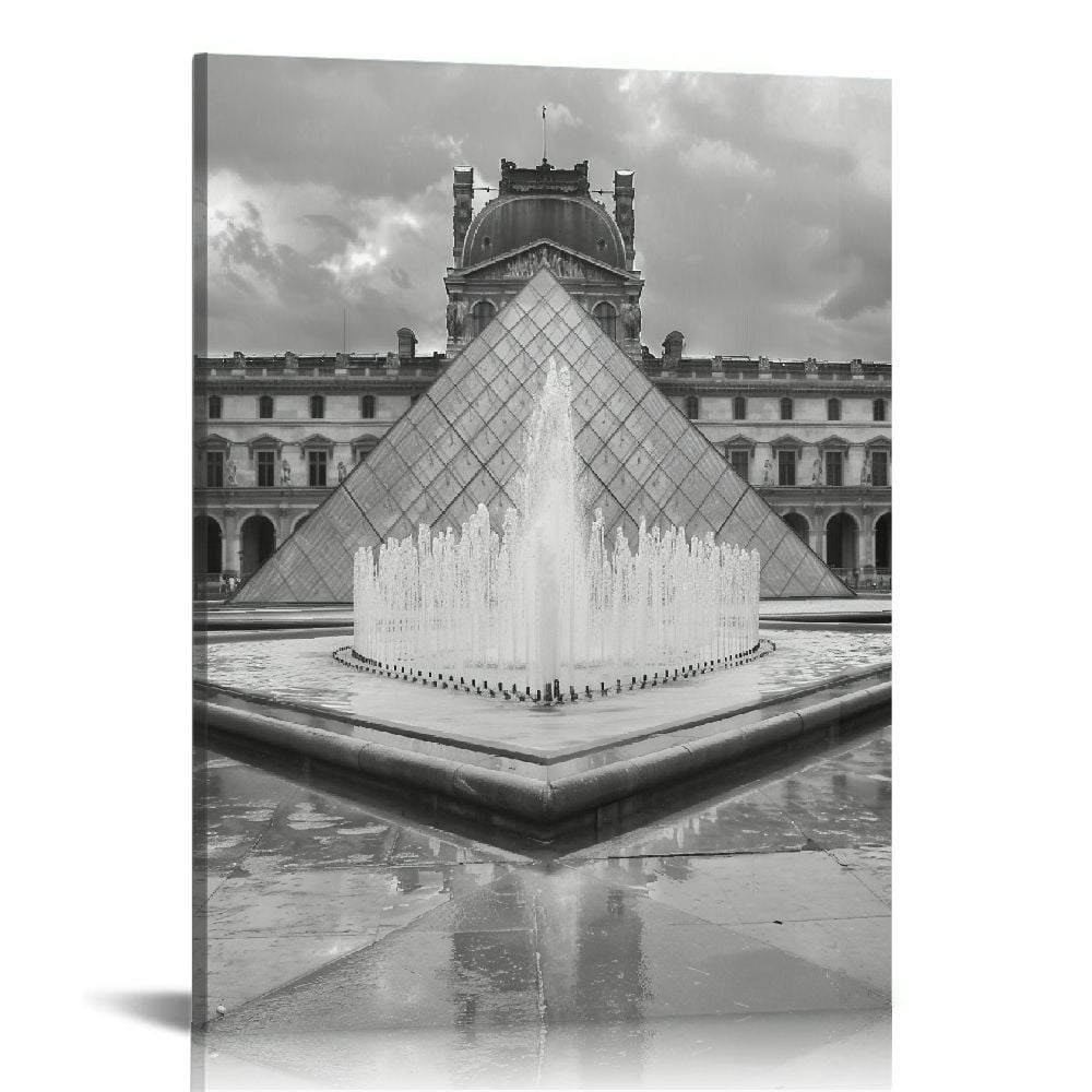 Nawypu Paris Deux - Louvre Canvas Wall Art - Walmart.com
