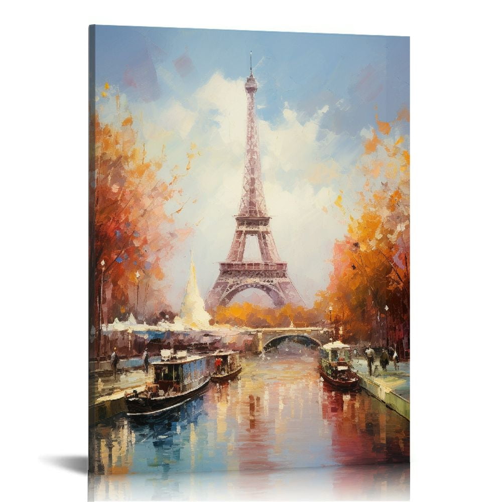 Nawypu Paris Eiffel Tower Wall Art Paris Pictures Wall Decor Paris ...