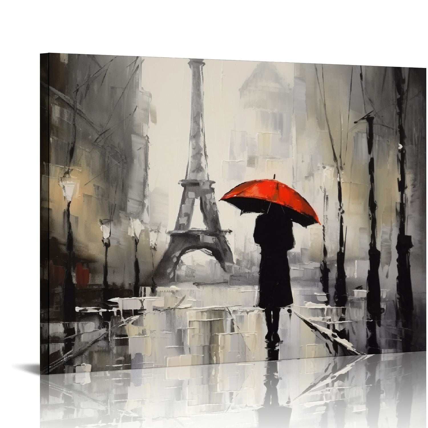 Nawypu Paris Wall Art for Living Room Pictures Wall Decor, Large Black ...