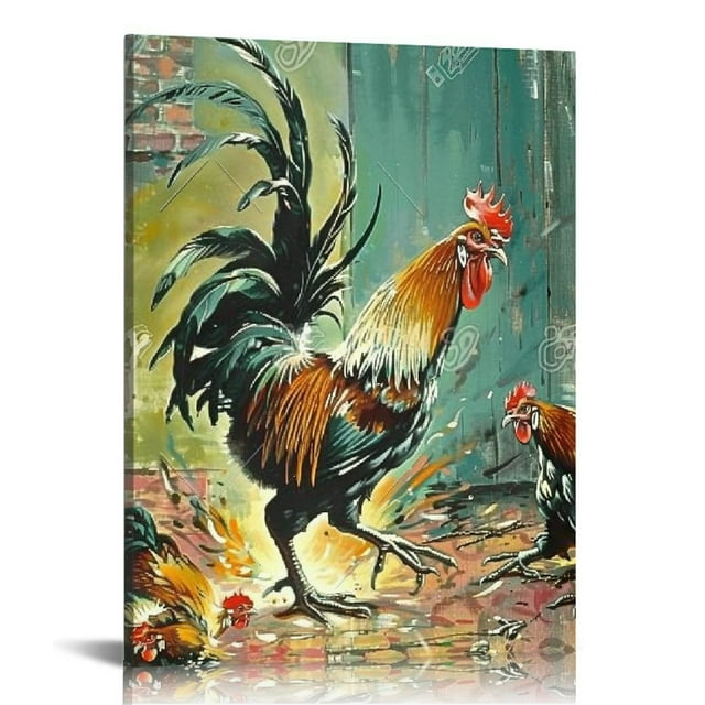 Nawypu Pelea de gallos, Rooster Fight, Cock Fight Poster Man Cave Retro ...