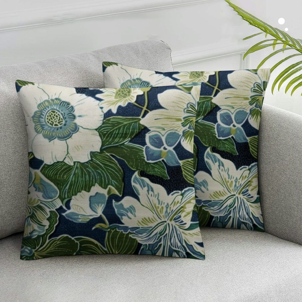 Nawypu Peony Floral Pillow Covers,Chinoiserie Pillow Covers Set of 2 ...