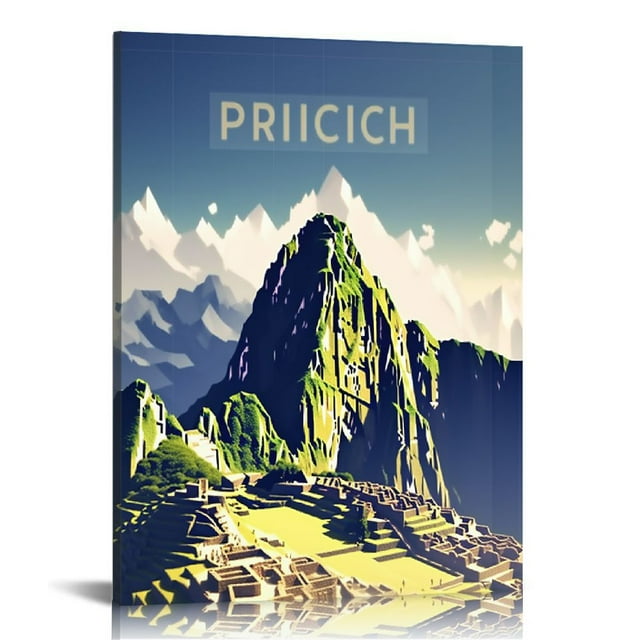 Nawypu Peru Vintage Travel Posters Machu Picchu Famous Ruins Mountain ...