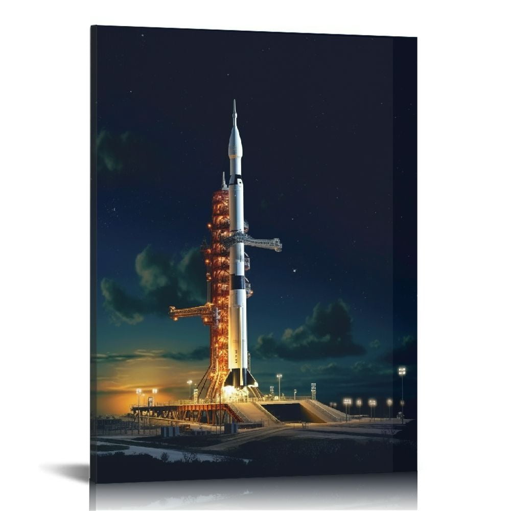 Nawypu Photography Poster Saturn V Rocket Wall Decor Art Poster,A Gift ...