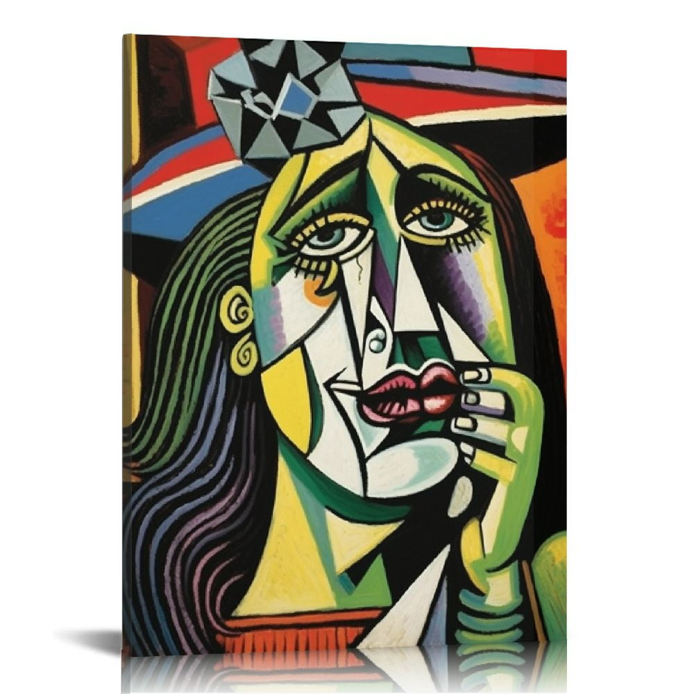 Awypu Picasso Canvas Wall Art - Crying Woman Poster - Most Famous ...