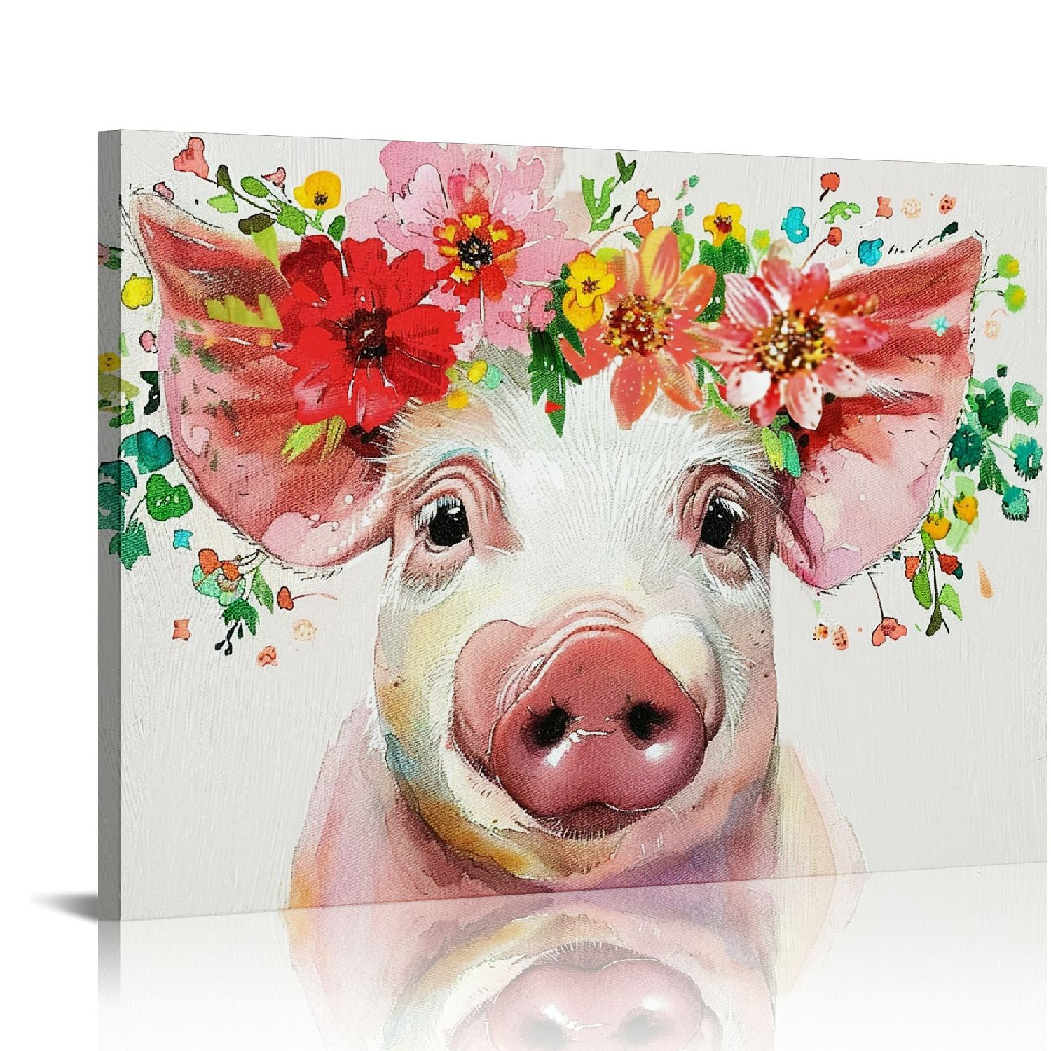 JEUXUS Pig Decor Gifts for Pig Lovers: Farm Animal Pictures Cute Pig ...