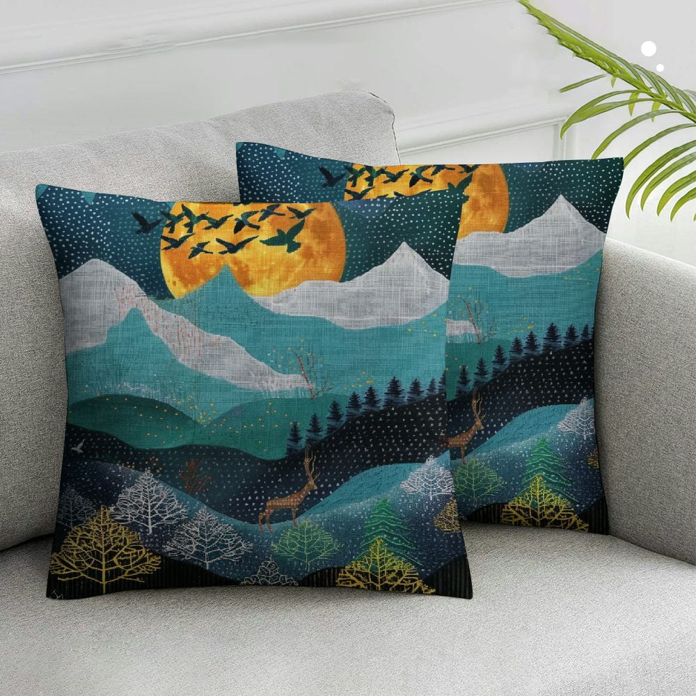 Nawypu Pillow Cover Forest View Home Decor Soft and Pillow Case for ...