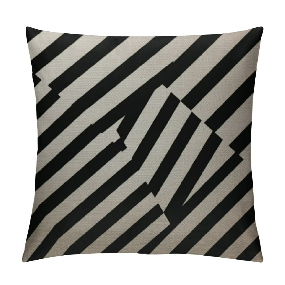 Nawypu Pillow Cover Pattern Diagonal Striped Lines Geometric Memphis ...