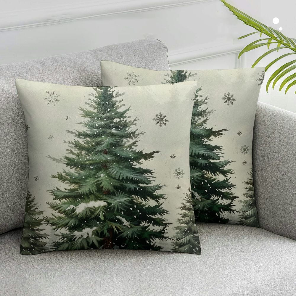 Nawypu Pine Tree Throw Pillow Covers, Green Rustic Style Natural Forest ...