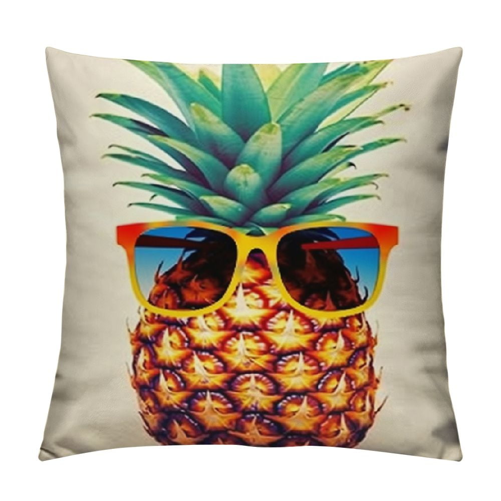 Nawypu Pineapple Pillow Covers Summer Watercolor Pineapple Wears ...