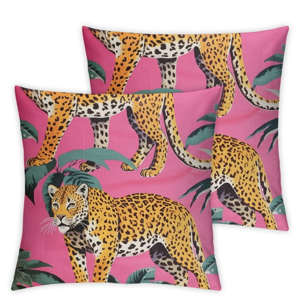 Nawypu Pink Cheetah Pillow Covers Set of 2 Preppy Pillows Chic Leopard ...