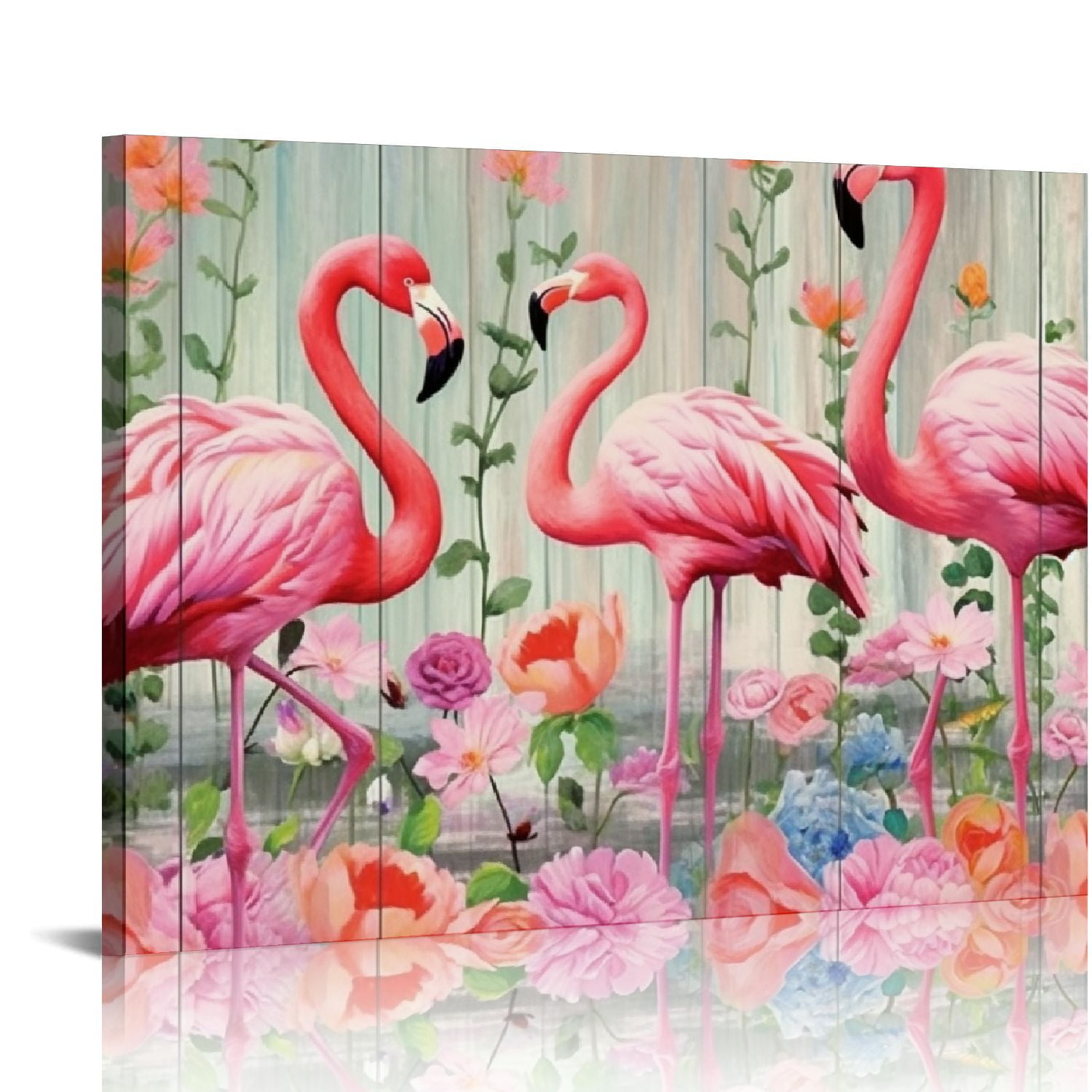 Nawypu Pink Flamingo Bathroom Wall Art Farm Flamingo Bathroom Pictures ...