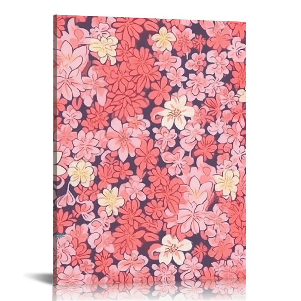 Nawypu Pink and Orange Trendy Posters Flower Market Wall Art Prints ...