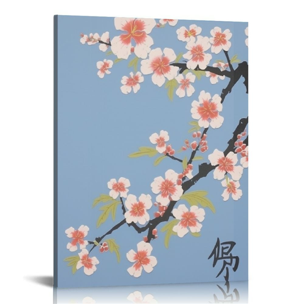 Nawypu Pink Sakura Tree Poster,spring Art Deco Floral Poster,pastel ...