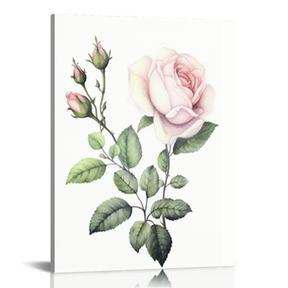 Nawypu Pink rose Canvas Painting Flower Wall Art,Modern Wall Decor ... Nawypu Pink rose Canvas Painting Flower Wall Art,Modern Wall Decor ...