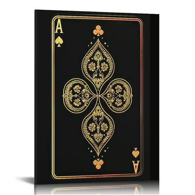 Nawypu Playing Cards Wall Art Canvas King of Spades Playing Card Art ...