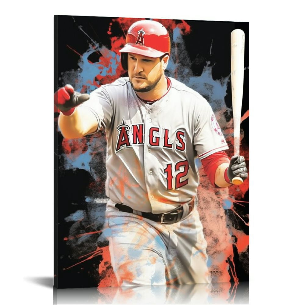 Nawypu Poster Baseball Portrait Art Canvas Wall Art Decor Print Picture ...
