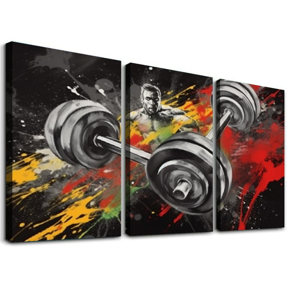 Nawypu Poster Painting Wall Decor Dumbbell Decor Gym Wall Art Dumbbell ...