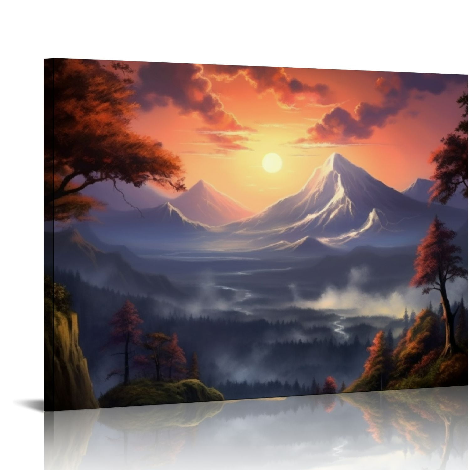 Nawypu Poster Wall Decor Volcano Lava Flow Eruption Picture Scenery ...