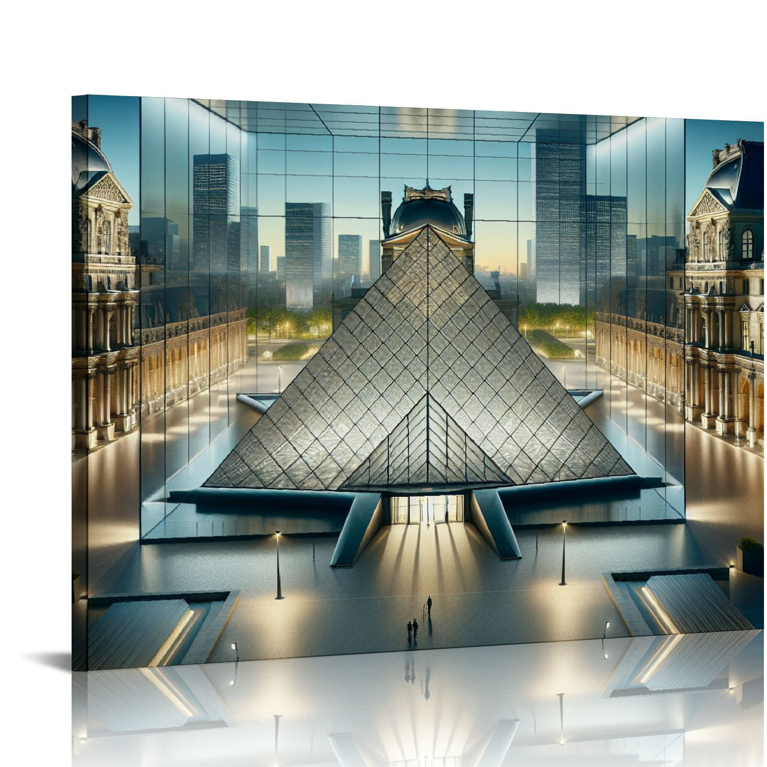 Nawypu Posters for Bedroom The Louvre Contracted Poster Frame Canvas ...