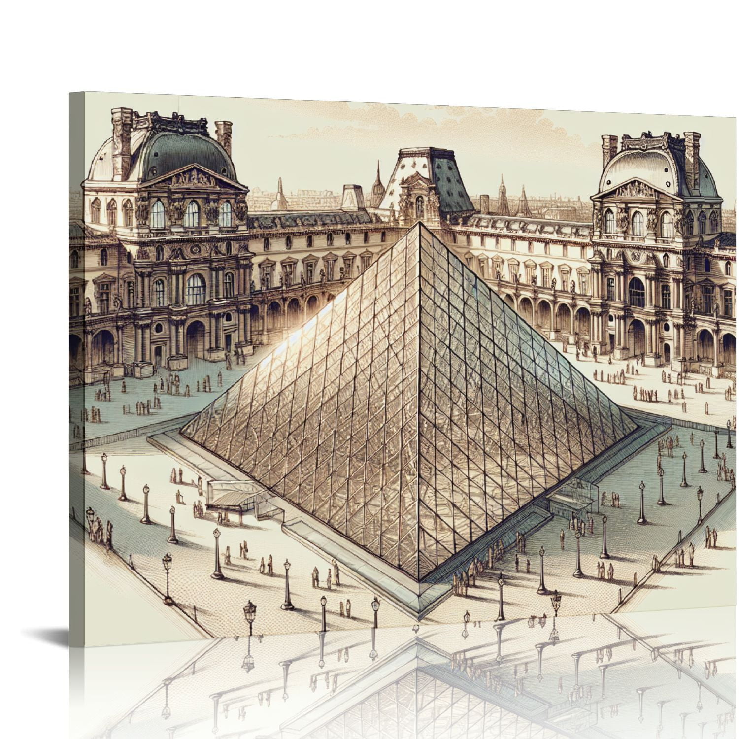 Nawypu Posters for Bedroom The Louvre Contracted Poster Frame ...