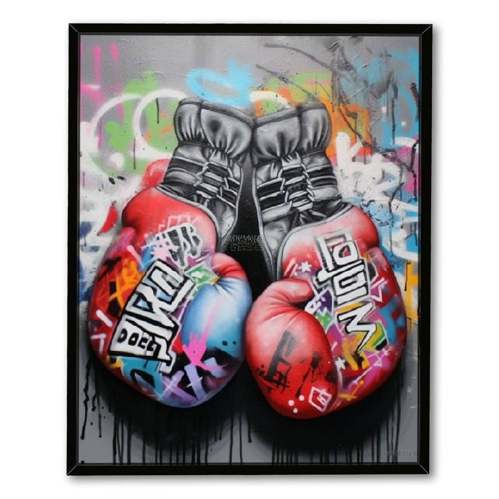Nawypu Posters Boxing Gloves Graffiti Poster Colorful Street Wall Art ...
