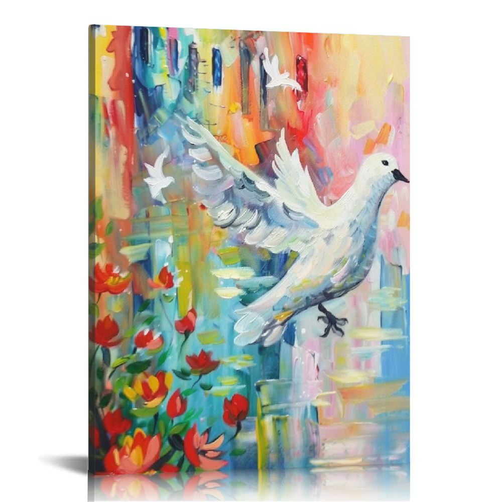 Nawypu Posters Holy Spirit Peace Dove Poster Oil And Watercolor Dove ...