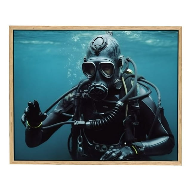 Nawypu Posters Navy Seal Frogman Wall Art Dive Poster Blue Poster ...