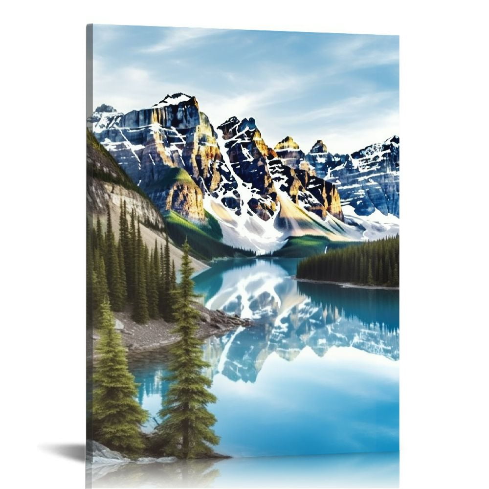 Nawypu Print Wall Art Canada Moraine Lake And Rocky Mountain Landscape ...