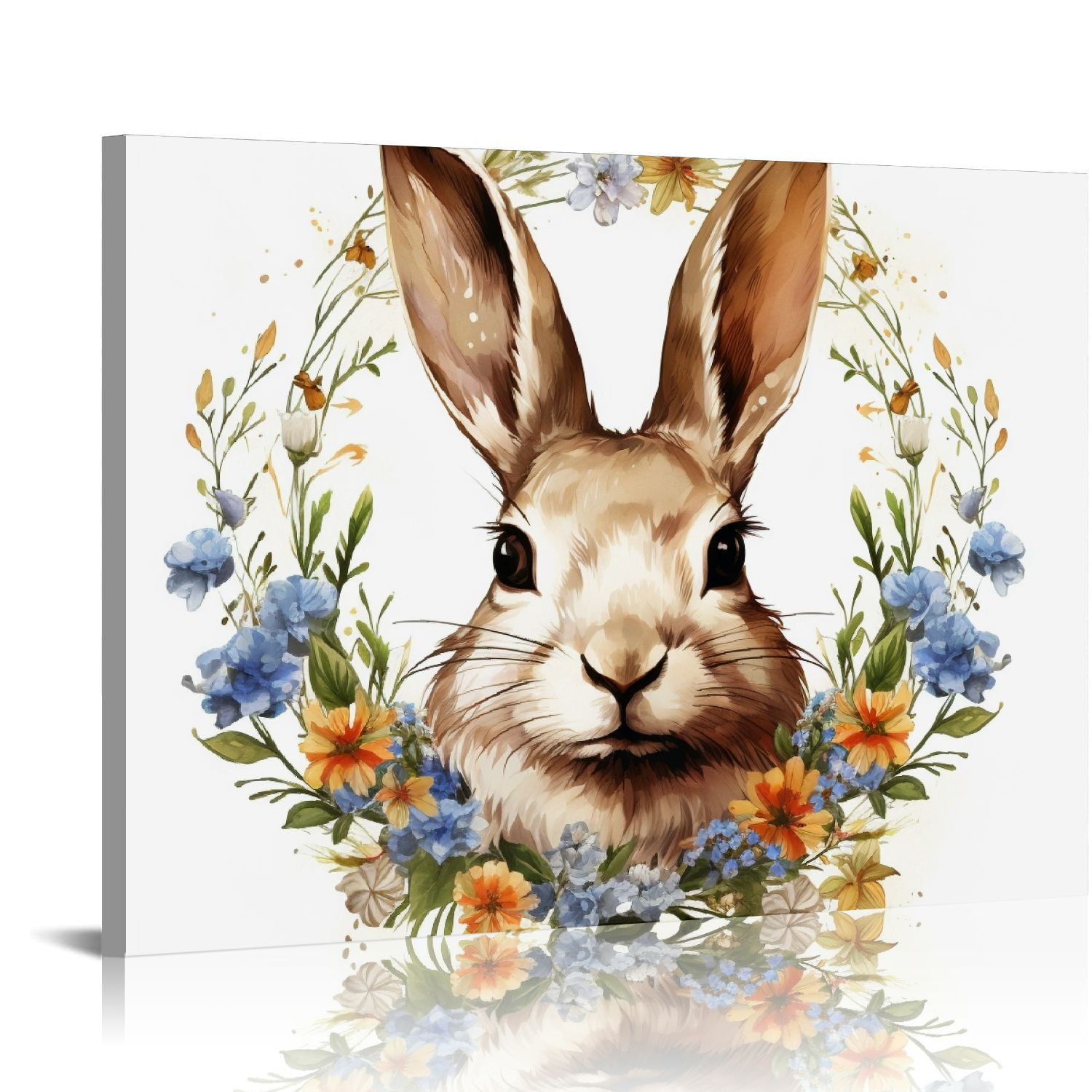Nawypu Rabbit Canvas Wall Art Nursery Artwork Canvas Animal Picture ...