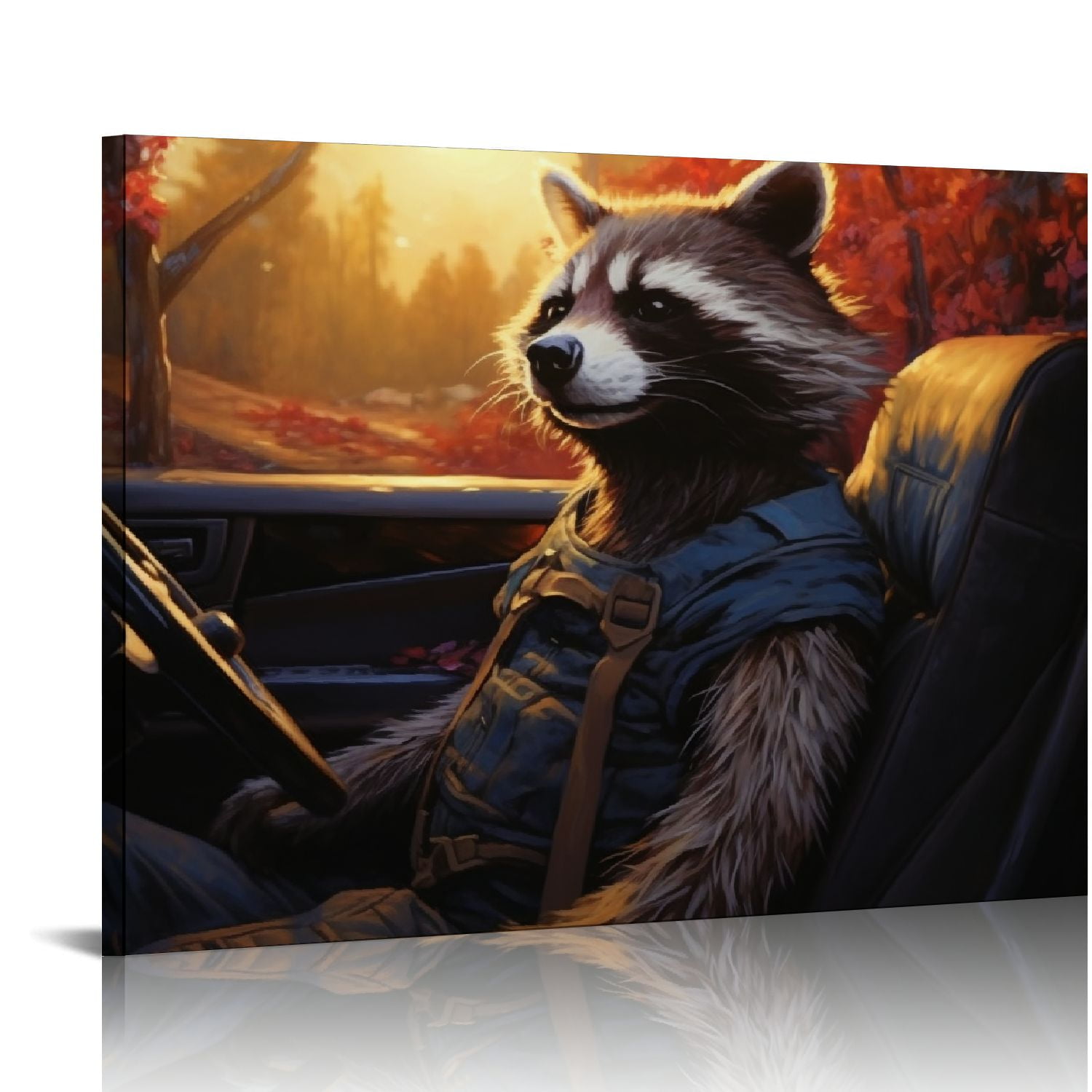 Nawypu Raccoon Poster American Film Galaxy Bedroom Illustration Living ...
