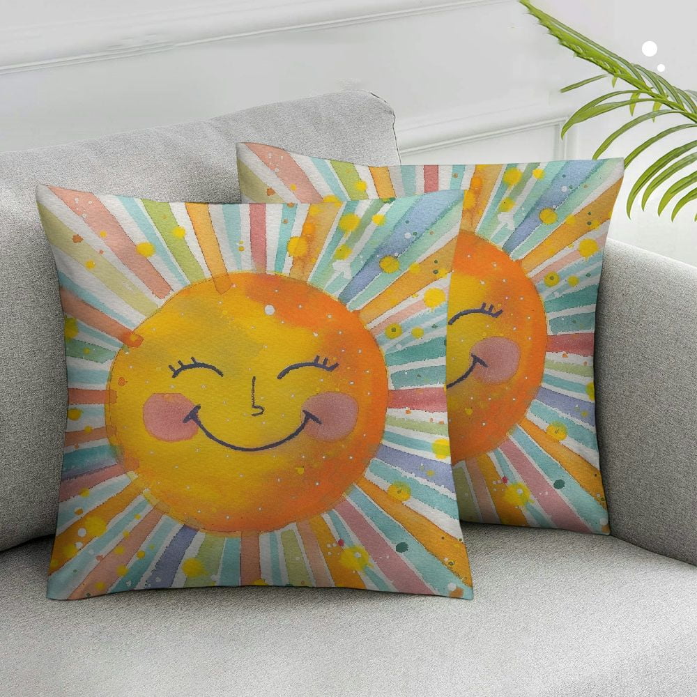 JEUXUS Rainbow Pillow Covers,Classroom Pillow Covers,Boho Classroom Sun Throw Pillow Covers ...