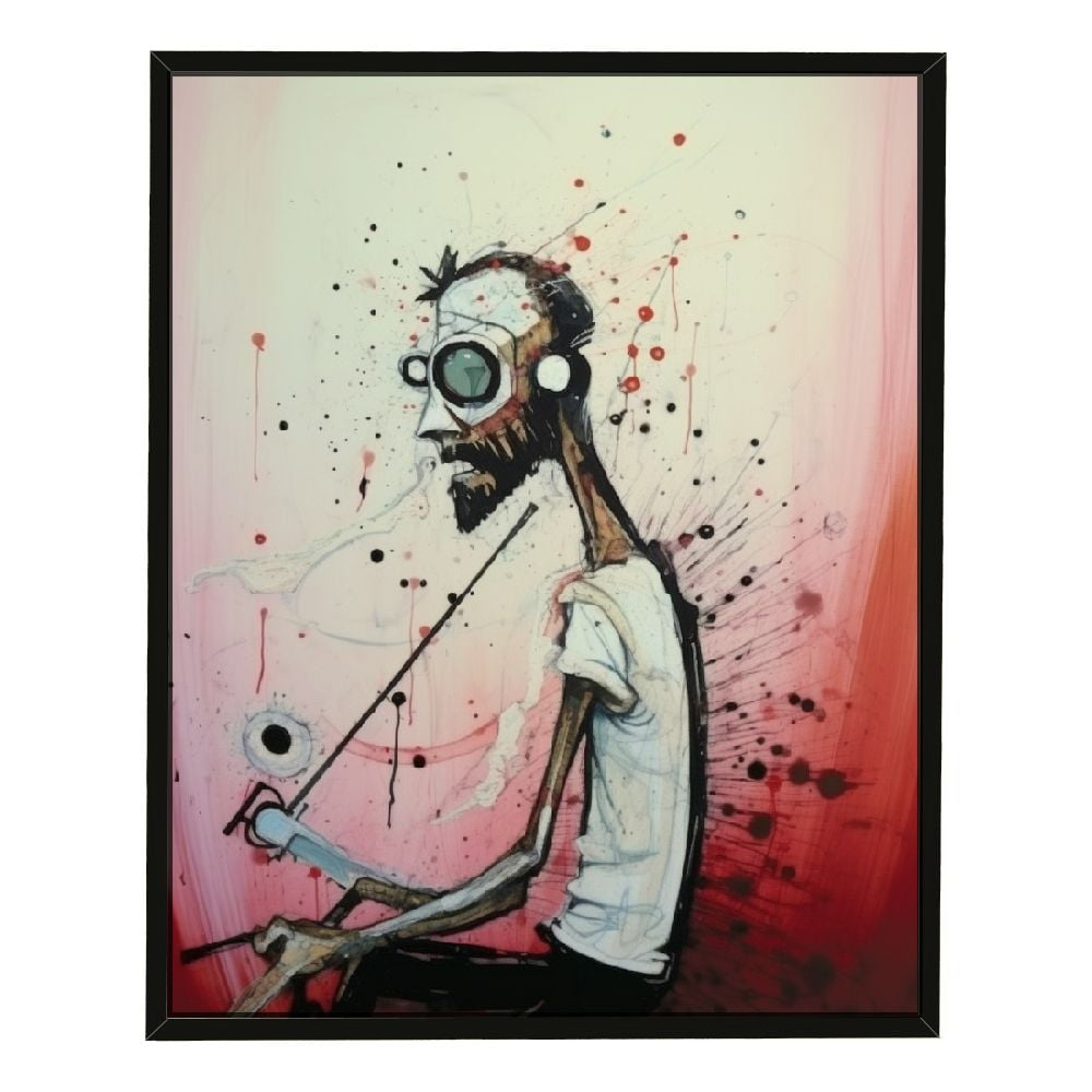Nawypu Ralph Artist Steadman - Hunter Driving Pen Line Modern Abstract ...