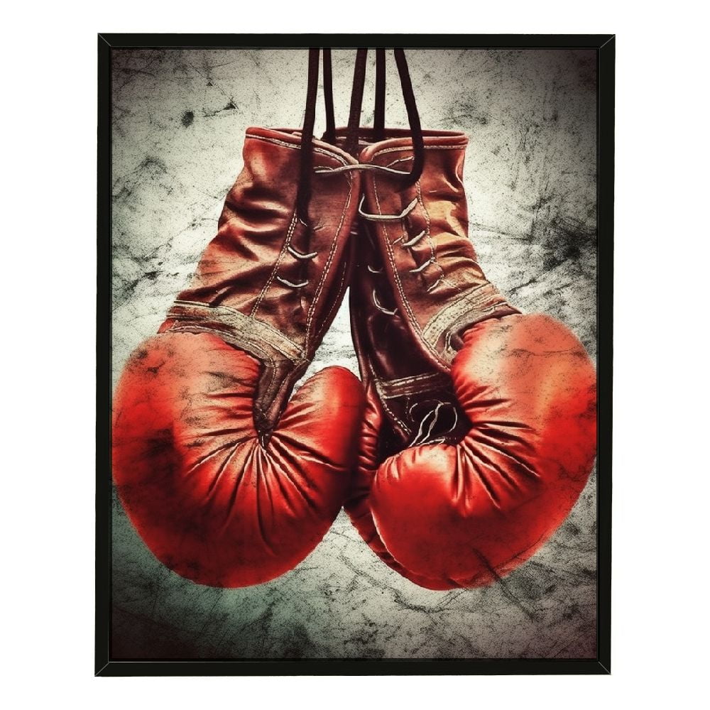 Nawypu Red Boxing Gloves Vintage Posters Wall Art Decor Sports Poster ...