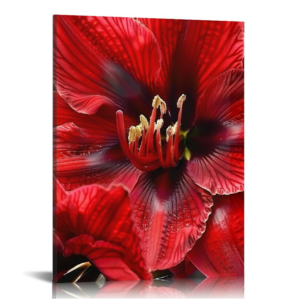 Nawypu Red Lily Flower Wall Art Abstract Large Picture Canvas Print ... Nawypu Red Lily Flower Wall Art Abstract Large Picture Canvas Print ...