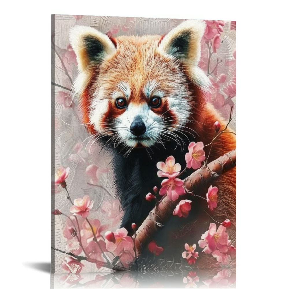 Nawypu Red Panda Print, Red Panda Wall Decor, Red Panda Print on Canvas ...