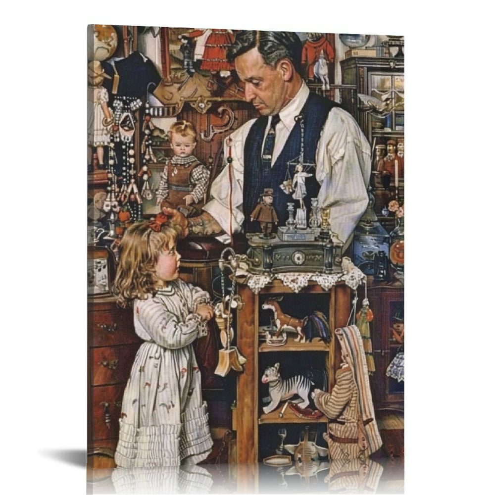 Nawypu Retro Classic Oil Painting Norman Rockwell Fun Art Poster April ...