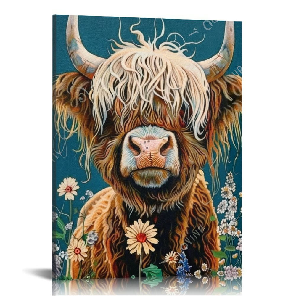 Awypu Retro Sign Wash Up Buttercup Poster,Cow Poster,Funny Cow Wall Art ...