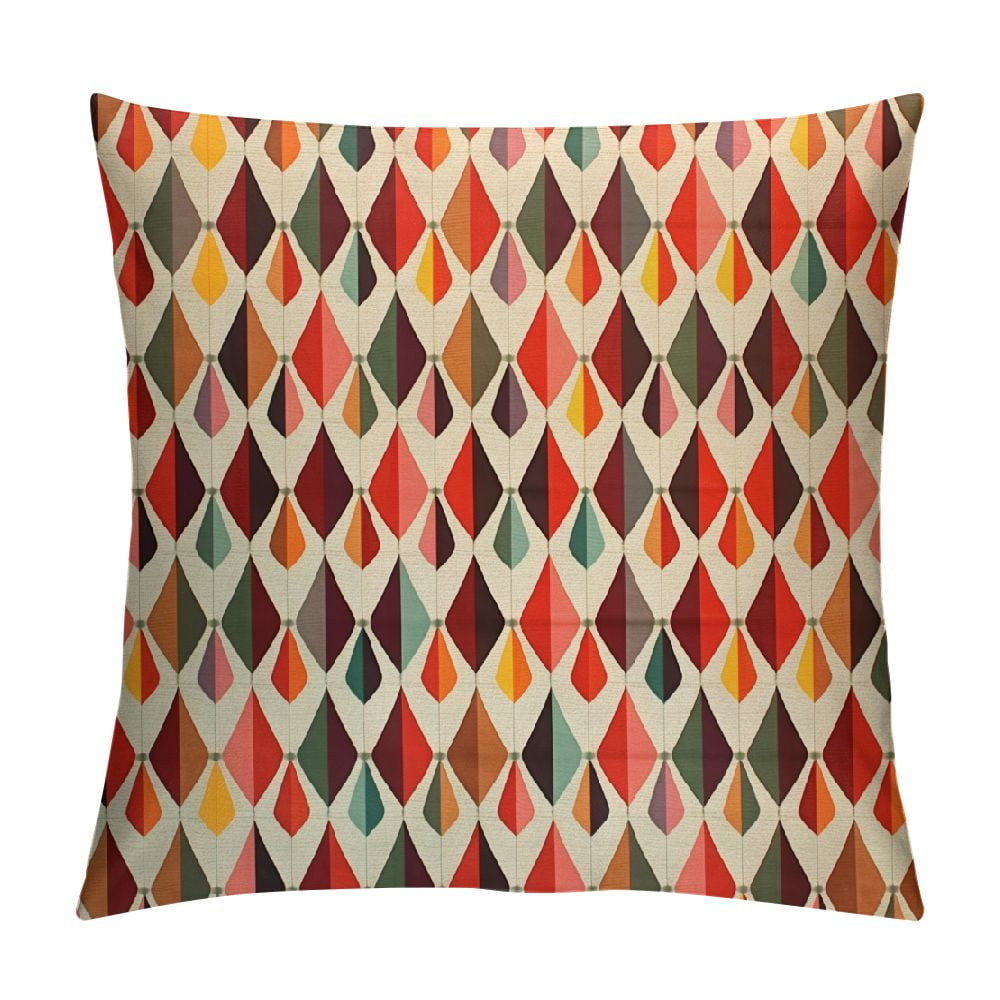 Nawypu Retro Throw Pillow Cushion Cover Sixties and Seventies Style ...