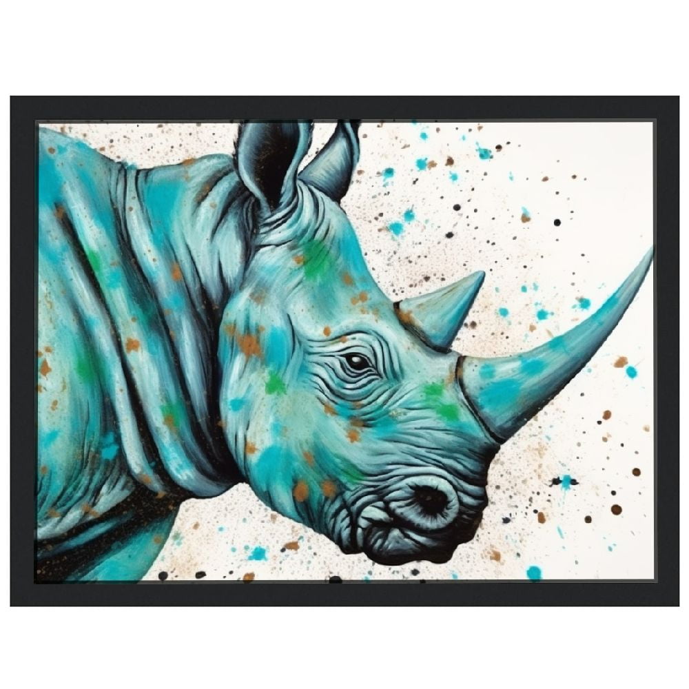 Awypu Rhino Art Print Rhino Painting From Colourful Animal Art Rhino ...