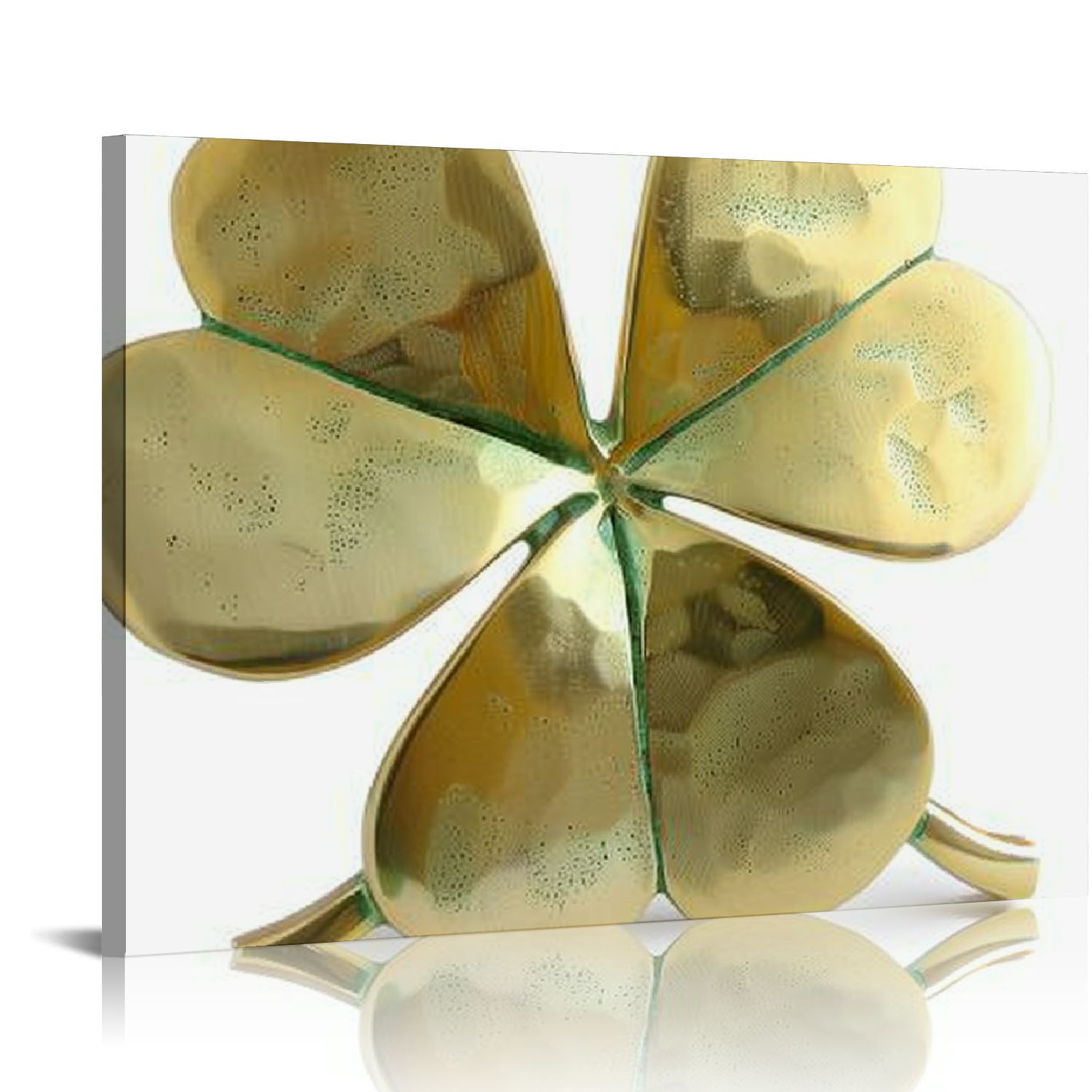 Nawypu Robert Emmet Co. Lucky 4 Leaf Clover Ireland Wall Hanging Gold ...