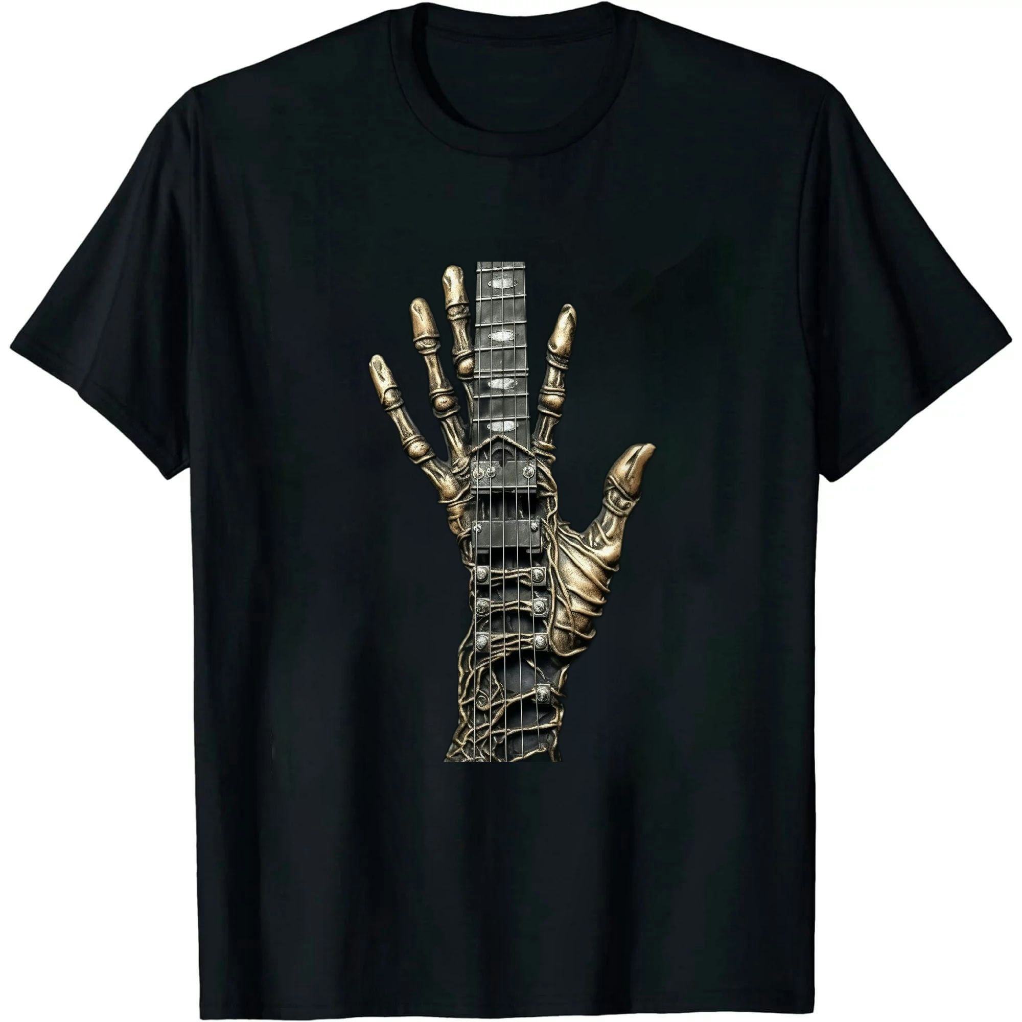 Nawypu Rock On Guitar Neck Rock And Roll Halloween Skeleton Hand T