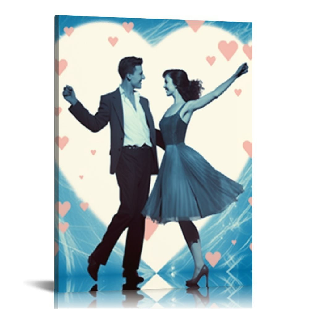 Nawypu Romantic Blue Dance Canvas Prints，Perfect Wedding Anniversary ...