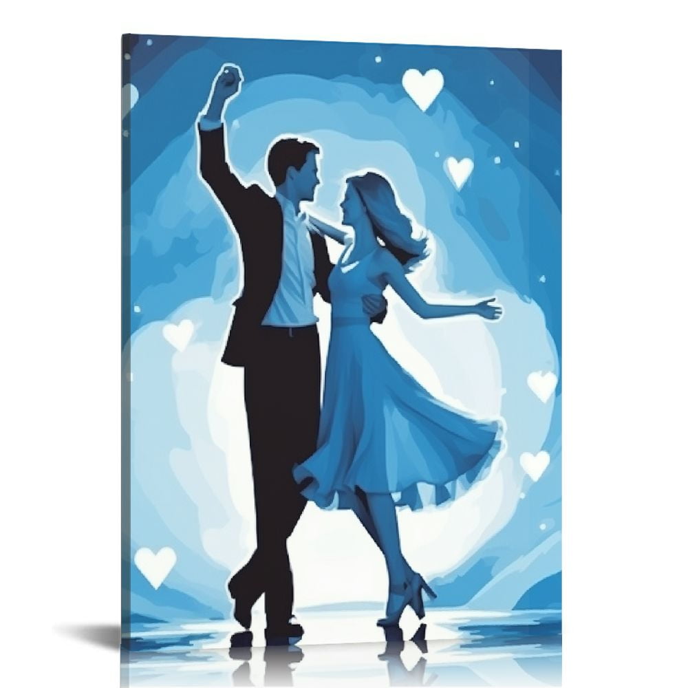 Nawypu Romantic Blue Dance Canvas Prints,Perfect Wedding Anniversary ...