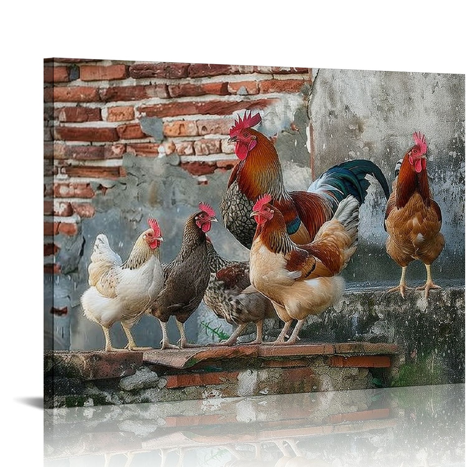 Nawypu Rooster Chicken Bird Farming Nature HD POSTER Poster Canvas ...