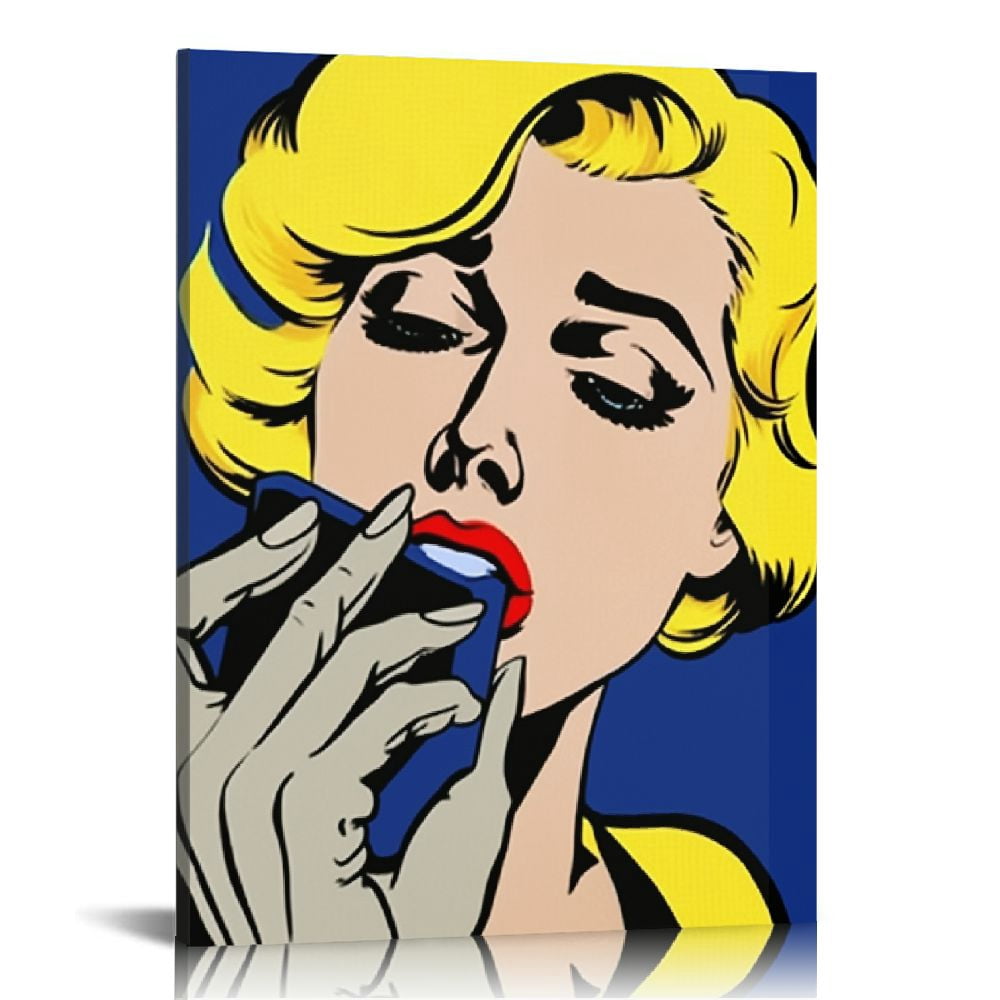 TIAOTIAOHOU Lichtenstein Poster Crying Girl Prints Cool Poster Abstract ...