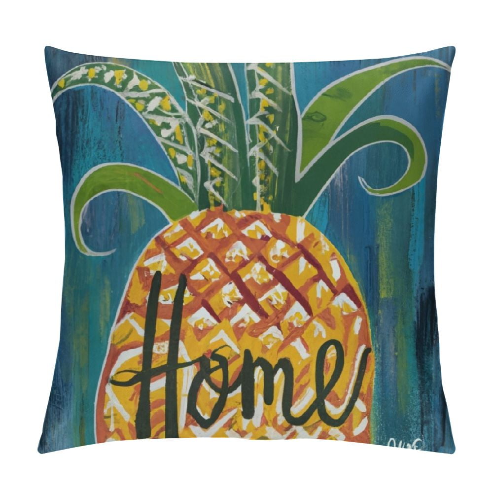 Nawypu Rustic Farmhouse Style Retro Pineapple Home Décor Spring Summer Sign Family Decoration ...