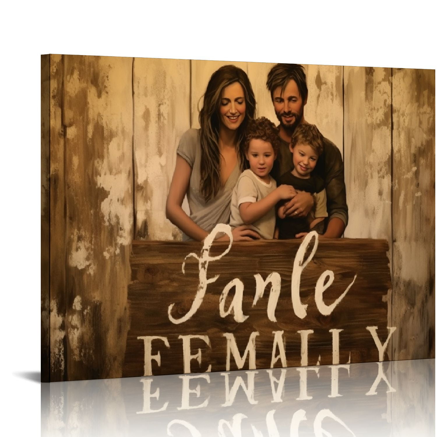 Nawypu Rustic Farmhouse Wall Art Brown Family Signs Wall Decor for ...