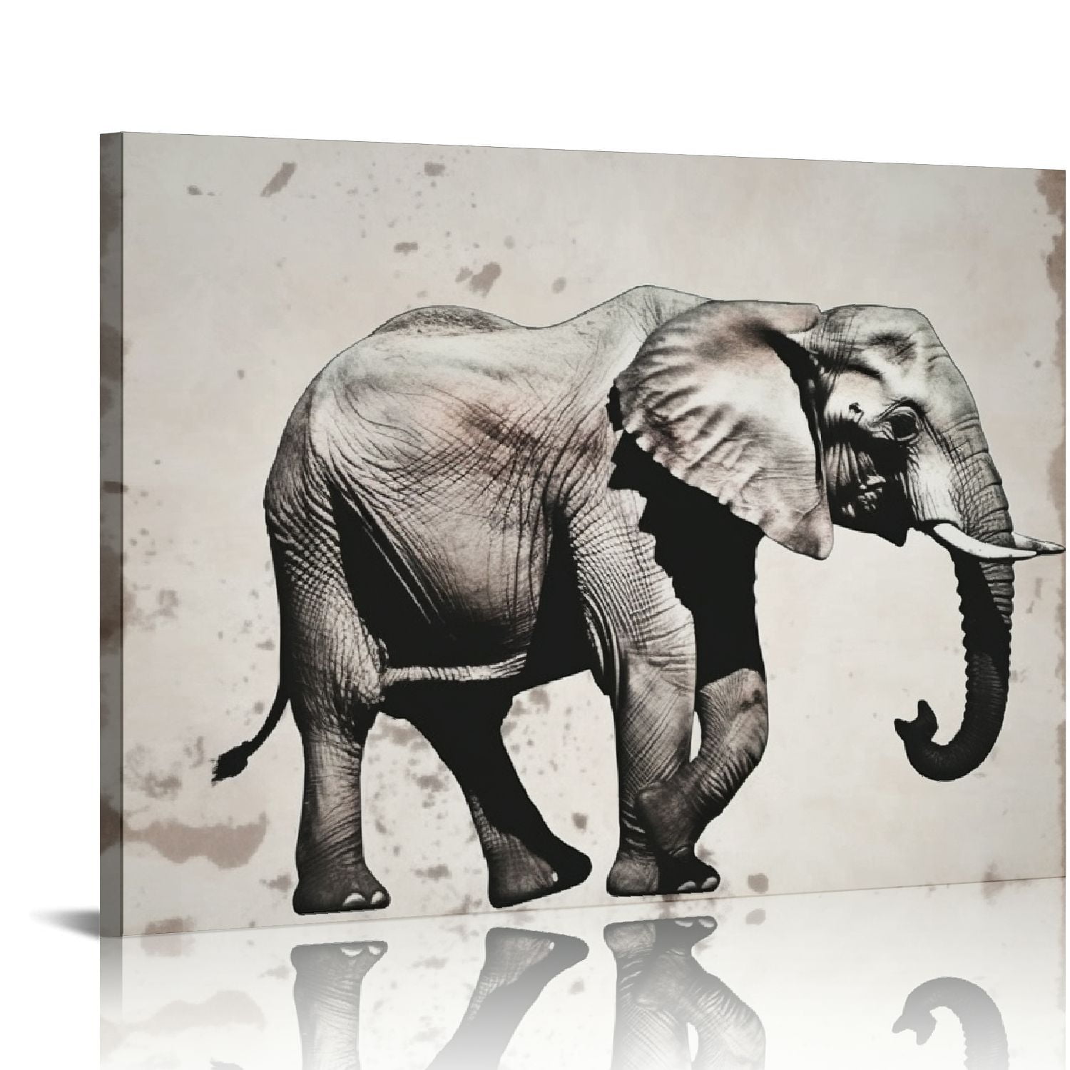 Nawypu 'Rustic Grey Elephant 2' by Irena Orlov, Canvas Wall Art ...