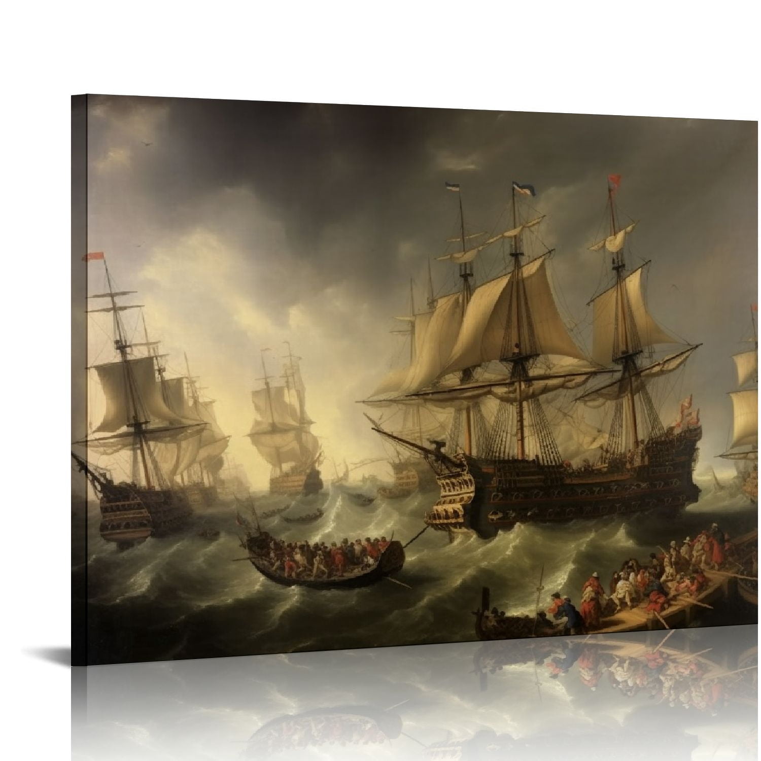 Nawypu Sailing Ship Battle of Trafalgar Poster Decorative Painting ...
